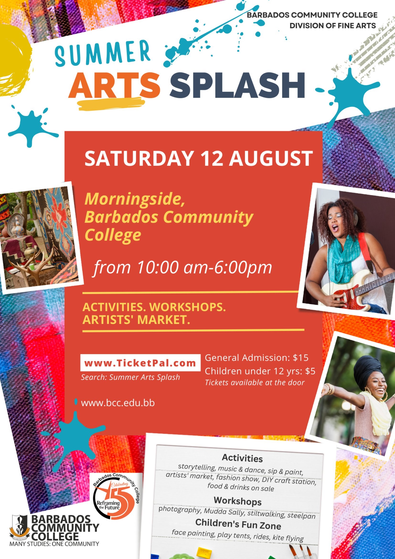 Summer Arts Splash / Calendar / BCC Today / Barbados Community College
